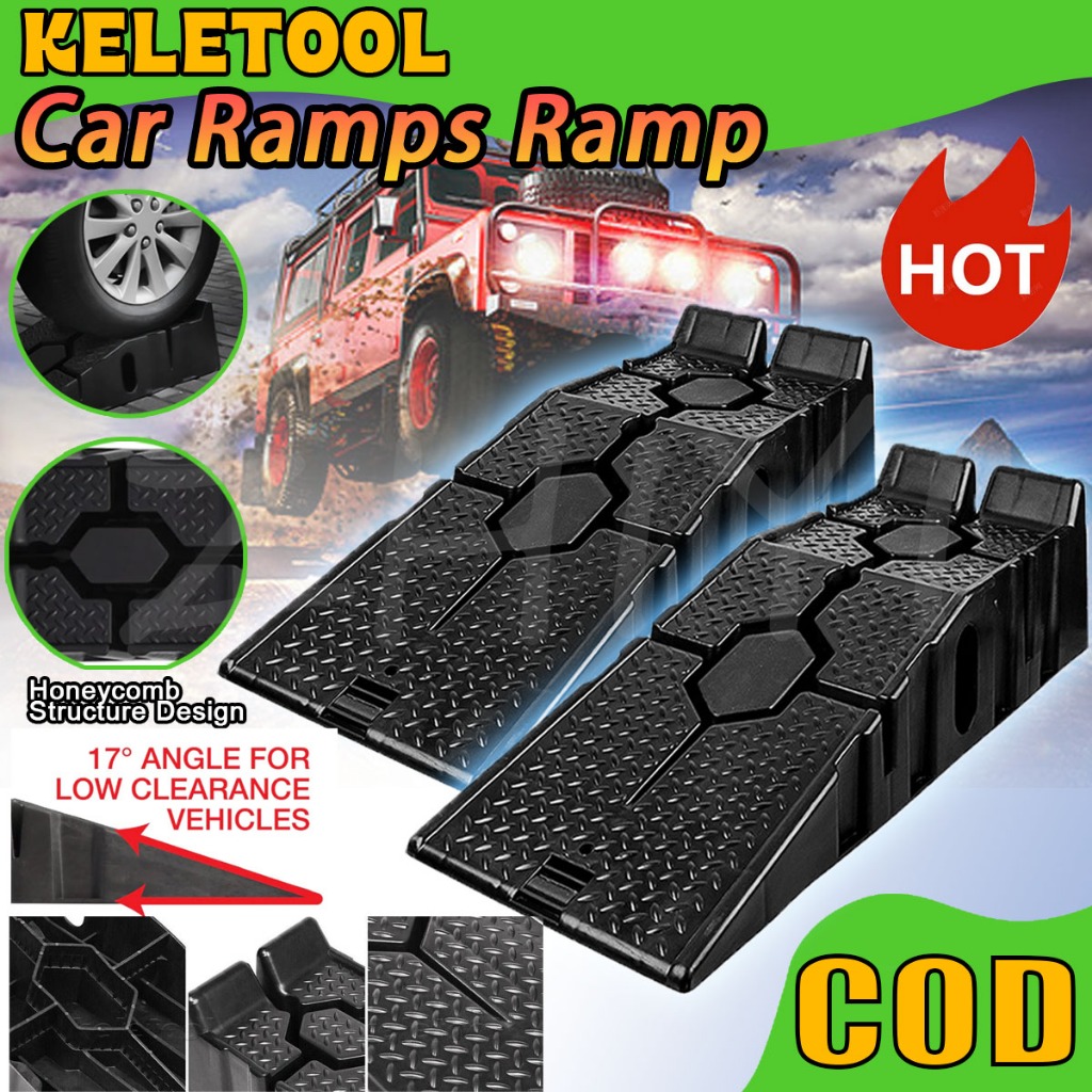 Heavy duty car ramp 5-ton heavy plastic Ramps Non-Slip Surface for Oil ...