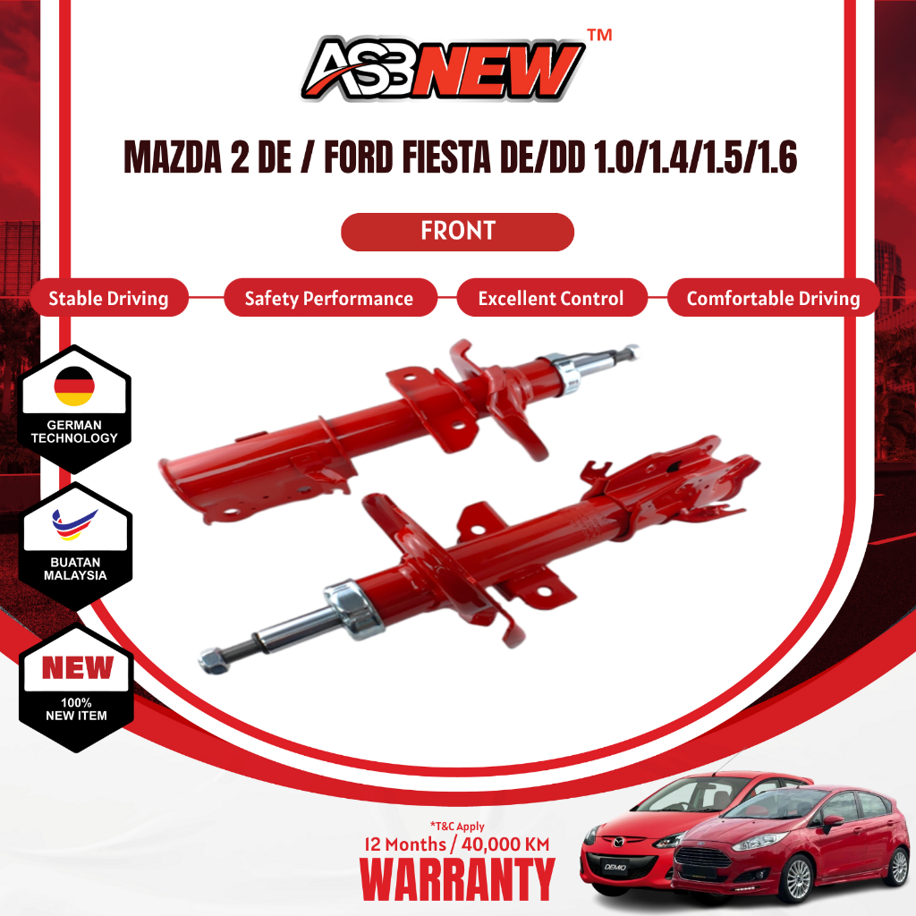 MAZDA 2 DE 07-14 /FORD FIESTA DE/DD 1.0/1.4/1.5/1.6 08-18Y Shock ...