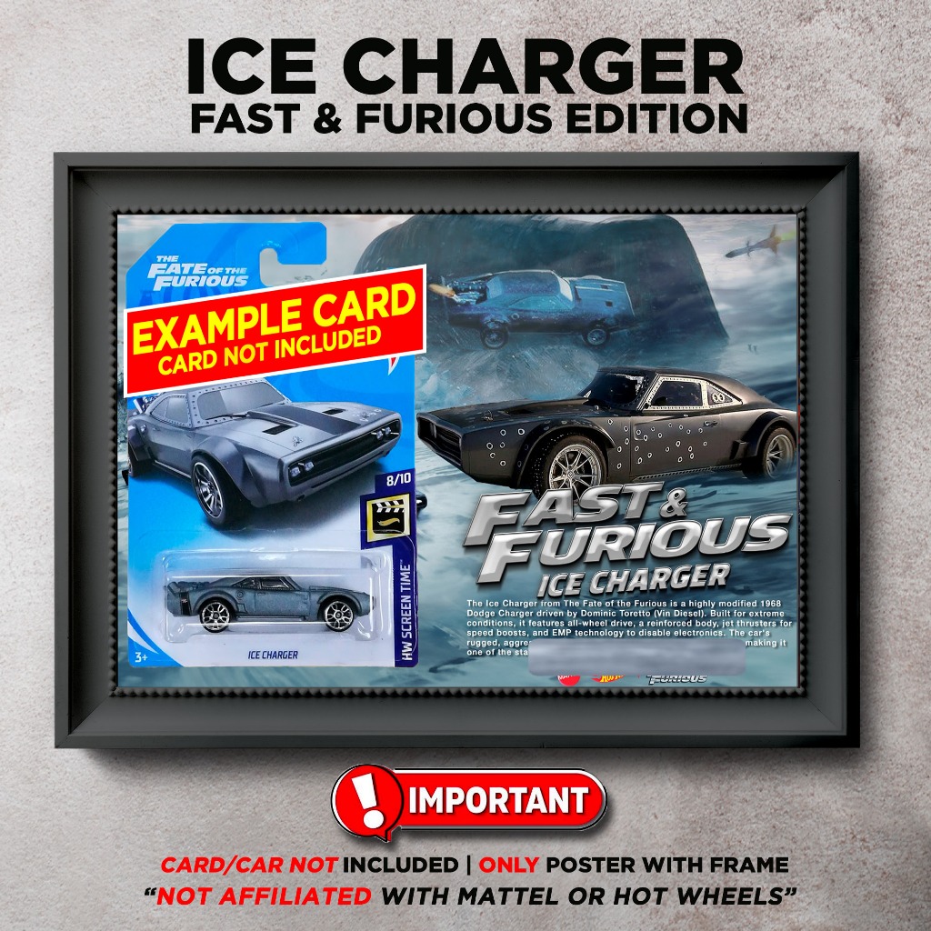 Gambar Frame Diecast Hotwheels Ice Charger Fast And Furious Berserta ...
