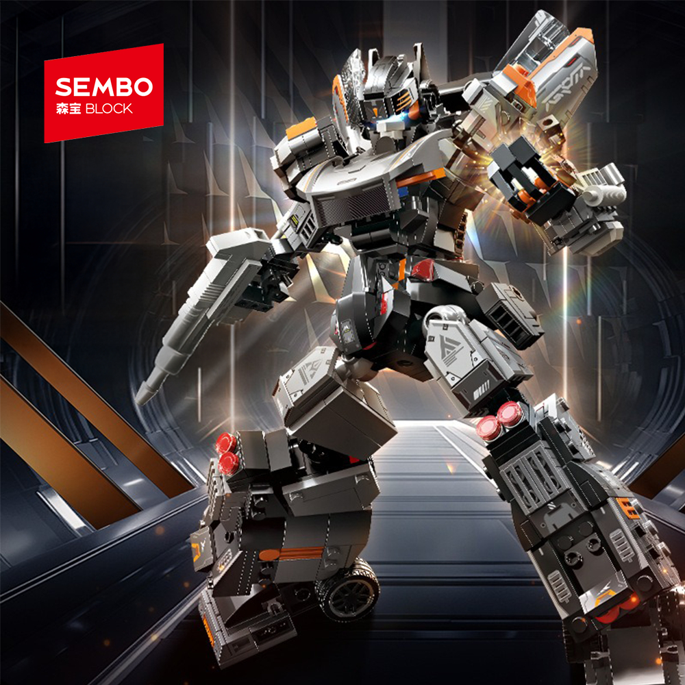 Sembo Block 716007 Mech Code Series Silver Dusk Mecha Robot Model Gift ...