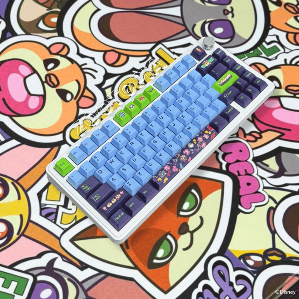 MKB Disney Zootopia GMK75 Tri-Mode RGB Knob Custom Full Build Keyboard ...