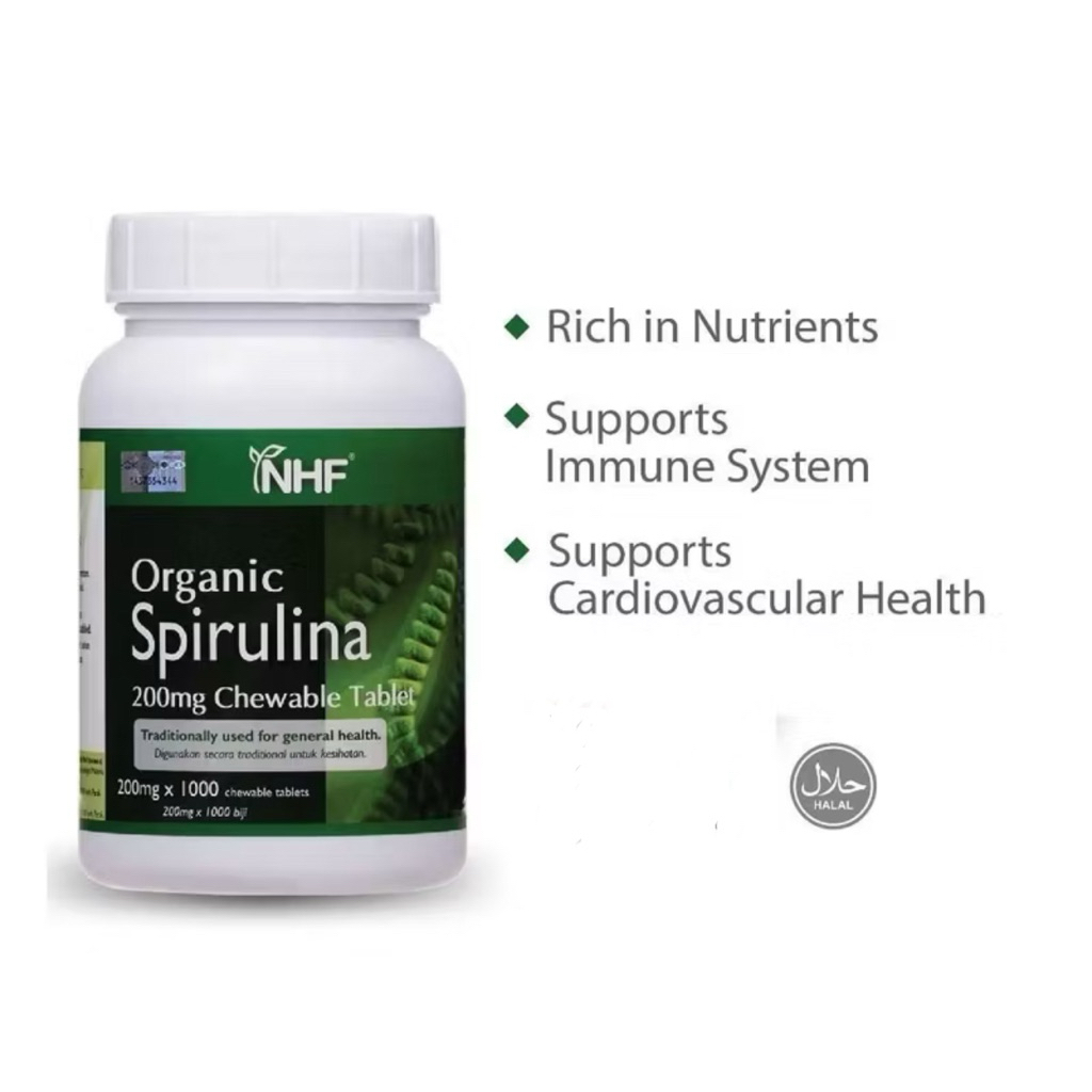 NHF Organic Spirulina 螺旋藻 (1000 Tablets) | Shopee Malaysia