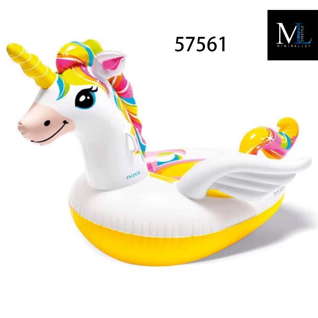INTEX: SWIMMING POOL FLOAT FOR FUN YELLOW UNICORN (57561) | Shopee Malaysia