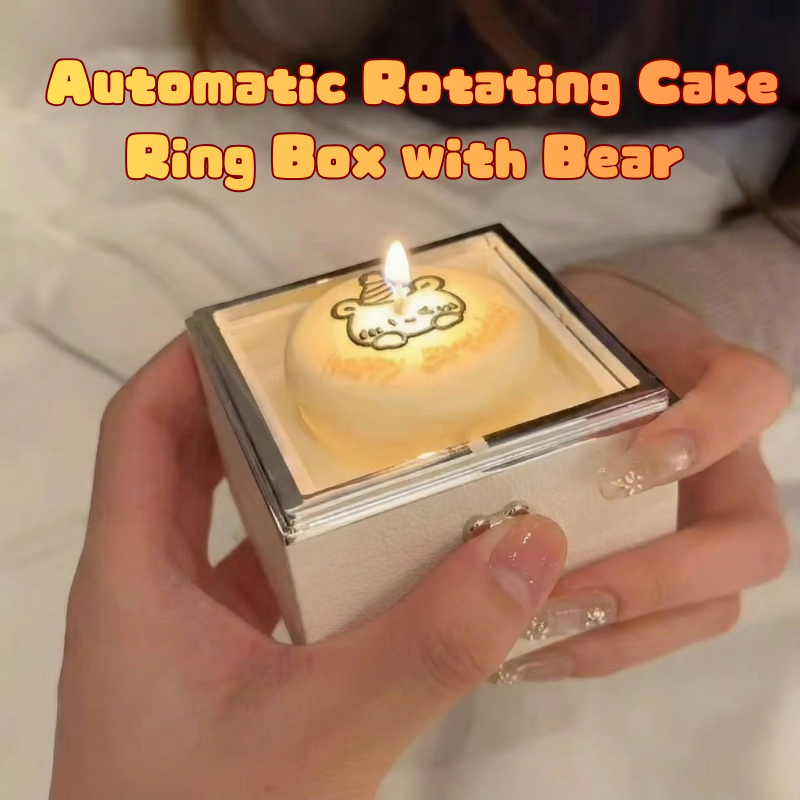 Automatic Rotating Cake Ring Box with Bear | Birthday Surprise Magic ...
