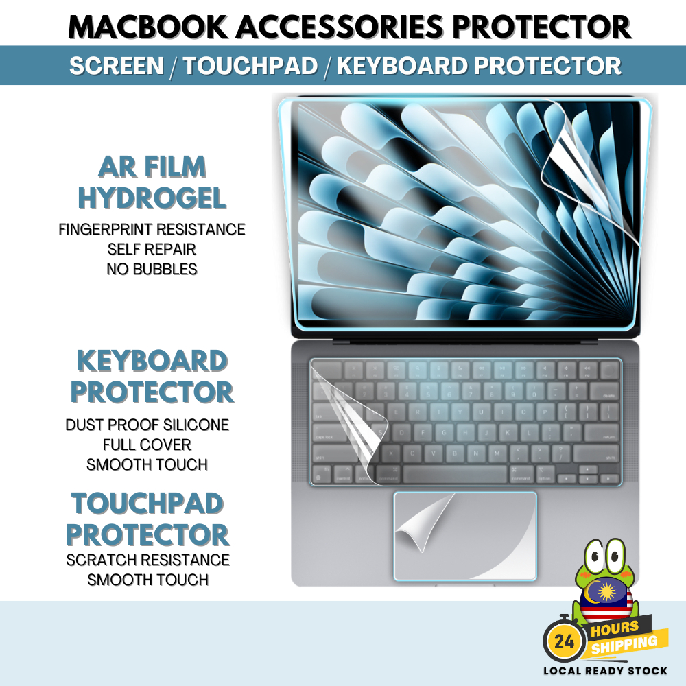 Laptop Screen / Touchpad Protector for MacBook Pro Air 13 14 16 M5 M4 ...