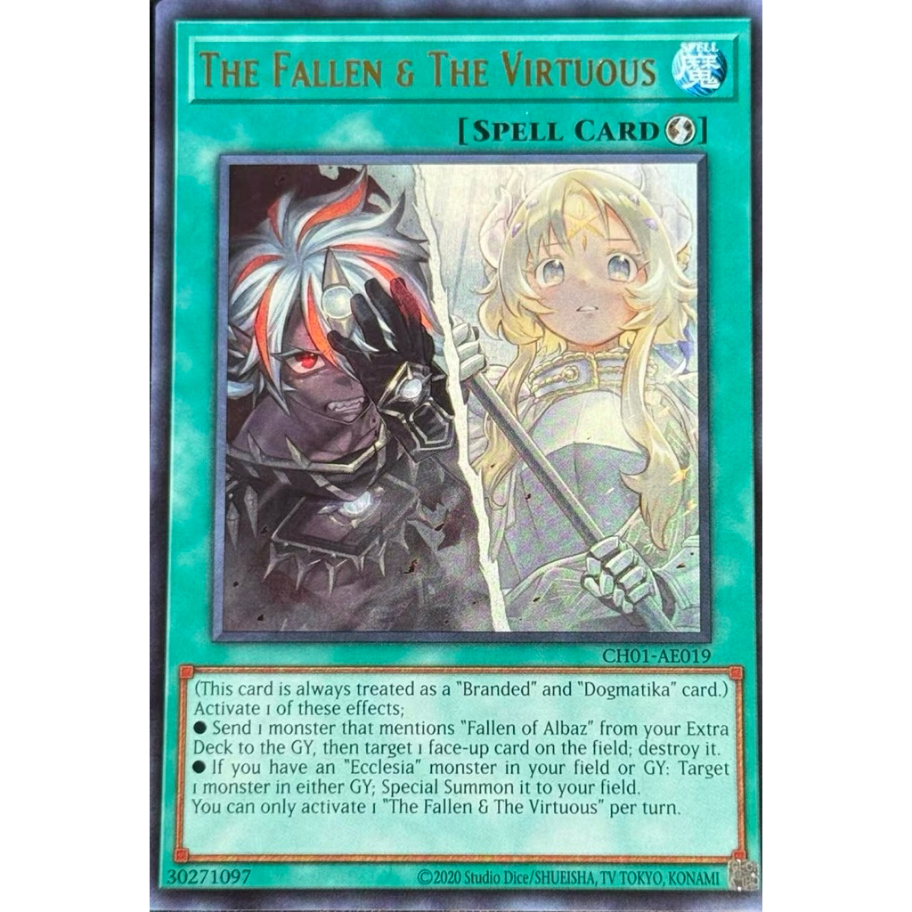 Yugioh Card 游戏王 The Fallen & The Virtuous CH01-AE019 | Shopee Malaysia