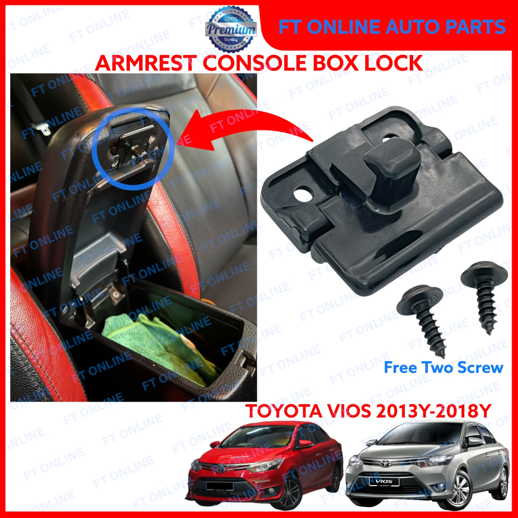 TOYOTA VIOS 2013-2018 NCP150 NSP151 ARMREST CONSOLE BOX LOCK CENTER ...