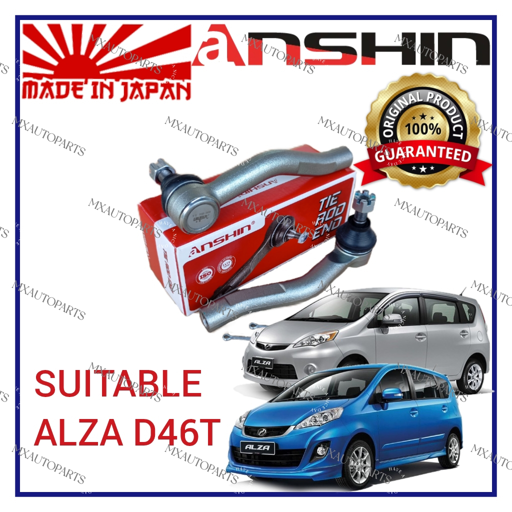 ORIGINAL ANSHIN JAPAN TIE ROD END PERODUA ALZA D46T 09-18Y TIE ROD END ...