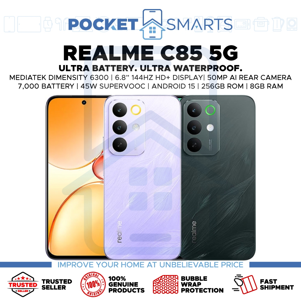 [Malaysia Set] Realme C85 | Realme C85 5G (256GB ROM | 8GB RAM) 1 Year Realme Malaysia Warranty ...