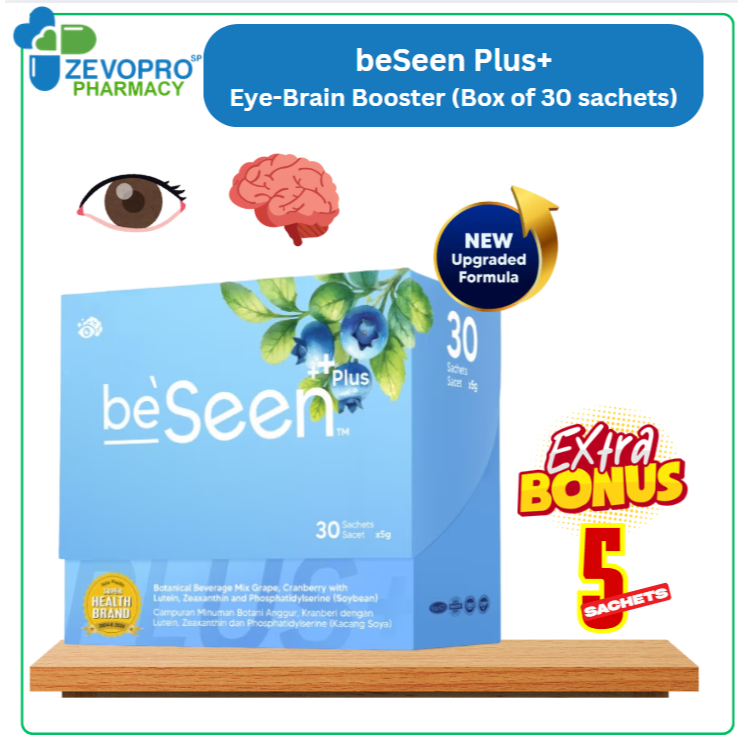 🚀🚀[Free 5 Sachets] BeSeen Plus+ Eye-Brain Booster 30's [Exp 08/2027 ...