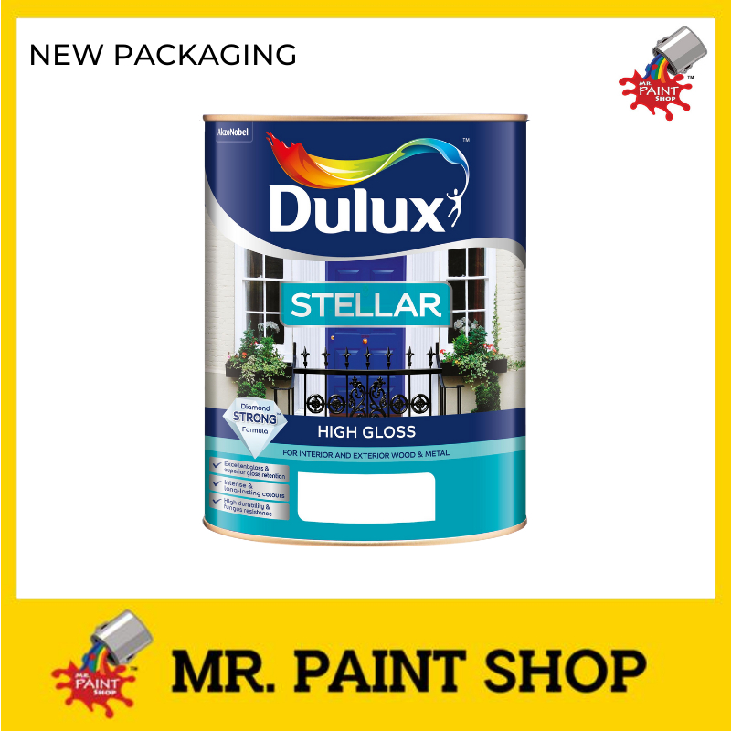 1L DULUX STELLAR HIGH GLOSS FINISH FOR WOOD AND METAL MPS READY-MIX ...