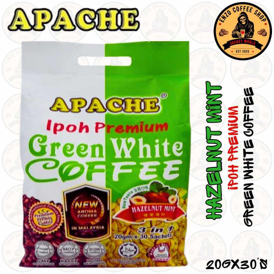 Apache Coffee - Hazelnut Mint Green White Coffee - Instant Coffee Drink ...