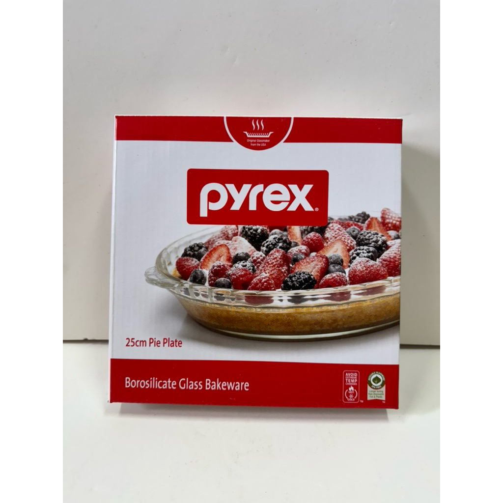 Pyrex Borosilicate Glass Bakeware 25cm Pie Plate | Shopee Malaysia