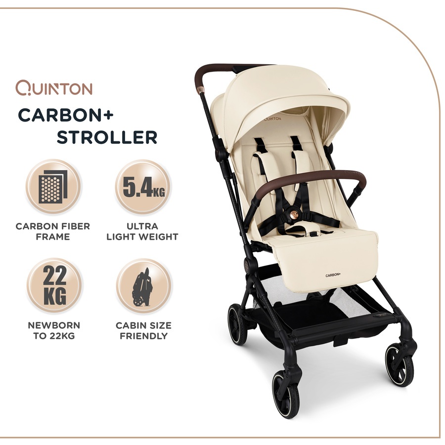 Quinton Carbon+ Stroller –Kereta Sorong Bayi Carbon Fiber Compak ...