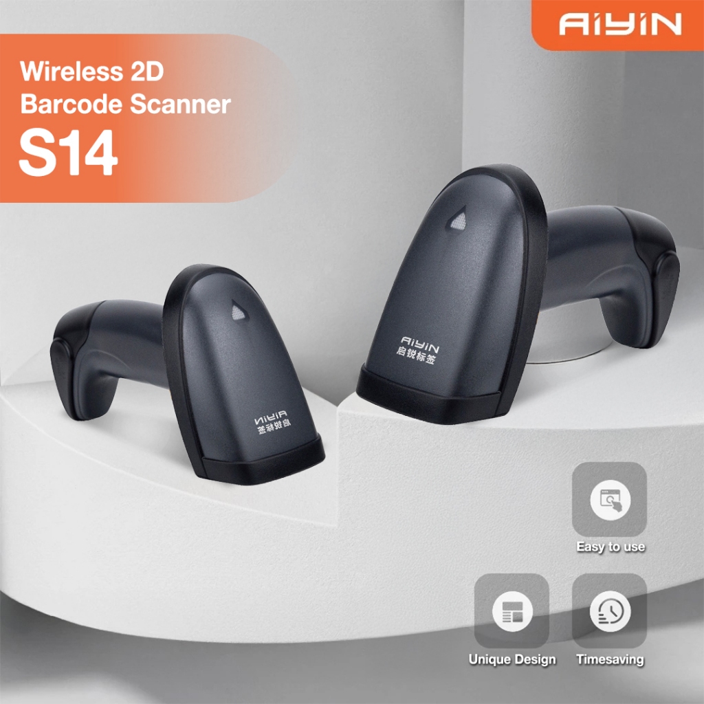 COD Scanner Wireless USB 1D 2D barcode support IOS Android S14 AiYin ...