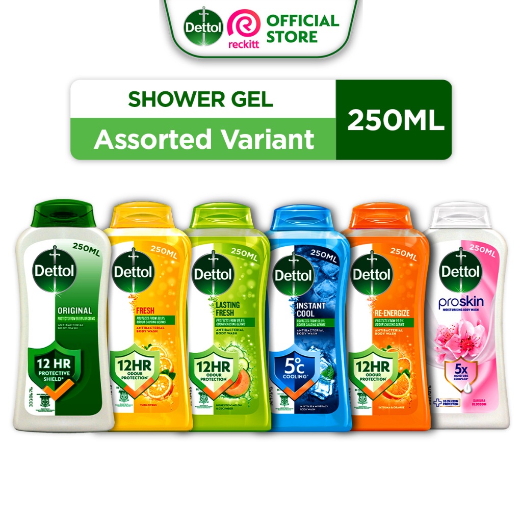 [Murah] Dettol Shower Gel Body Wash Assorted Variant 250ML | Shopee ...