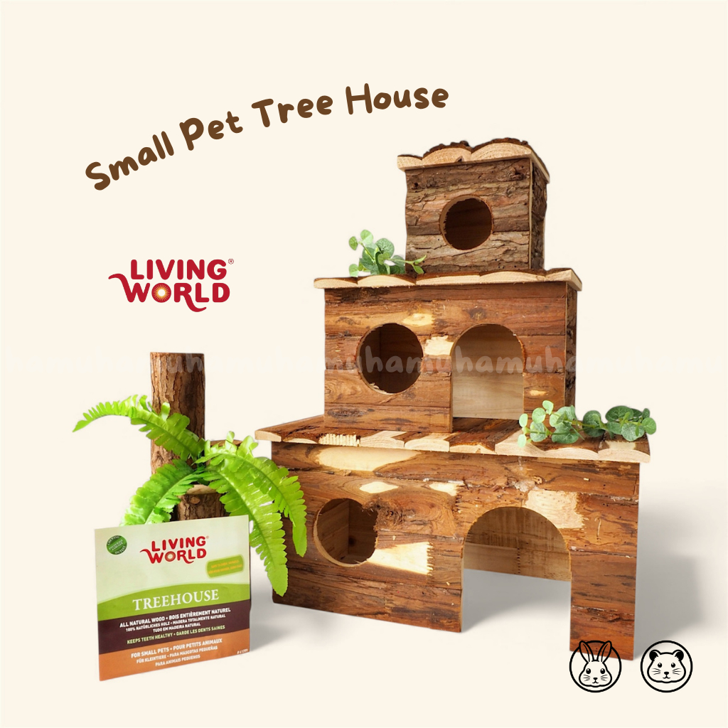 [Ready Stock] Living World Tree House Real Wood Cabin Hideout Rumah ...