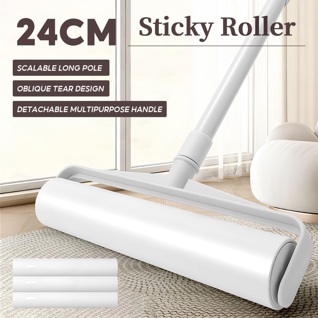 Upgraded Sticky 24CM/10CM Lint Roller Clothes Bed Dust Remover, Pet ...