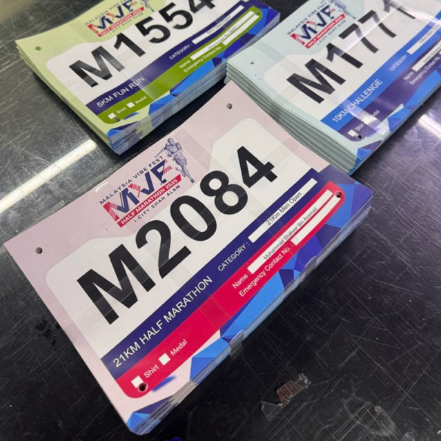 Race Bib / Nombor Larian Custom – 5KM / 10KM / 21KM | Waterproof ...