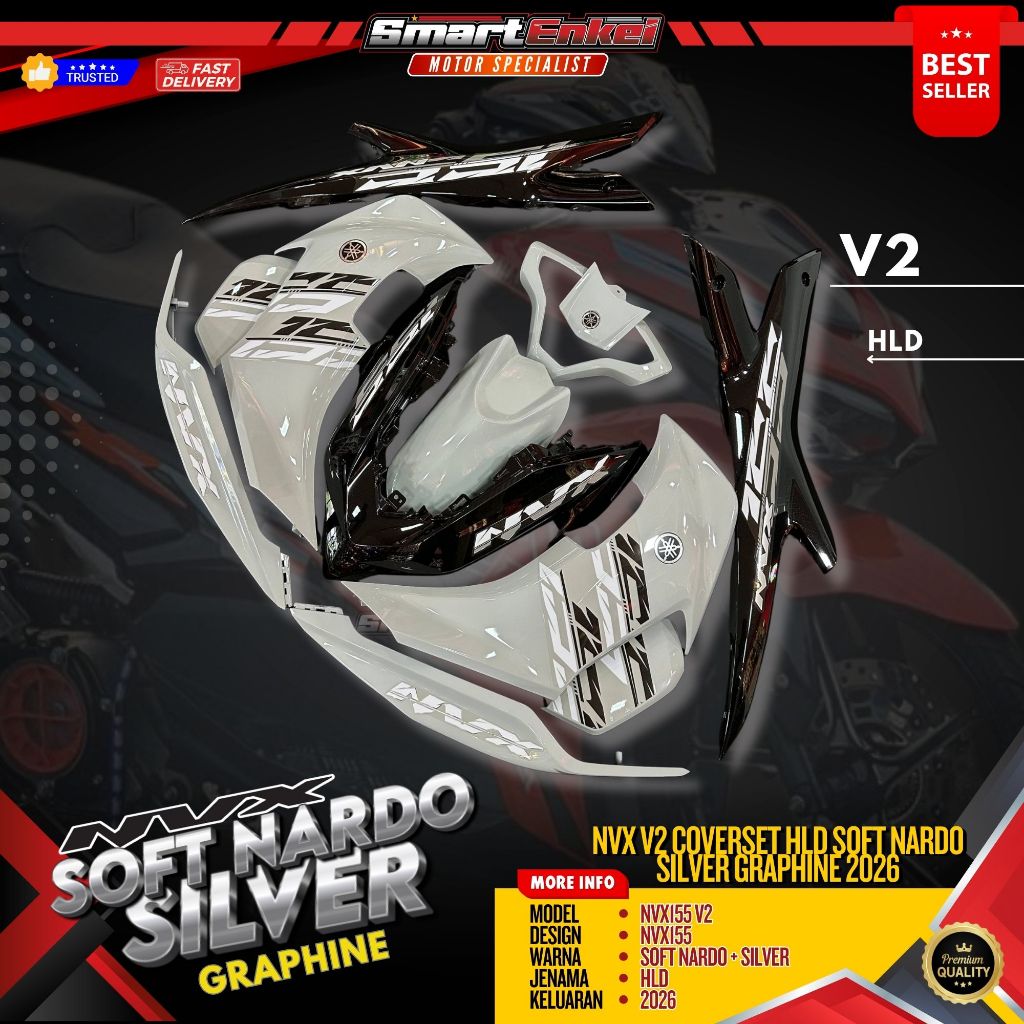 HLD-NVX V2 COVERSET SOFT NARDO SILVER GRAPHINE 2026 | Shopee Malaysia