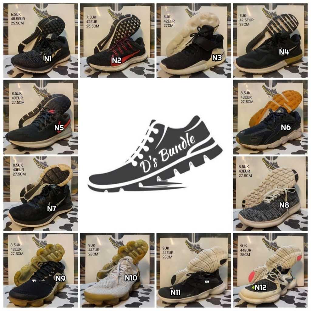 KASUT BUNDLE 🇲🇾 D's BUNDLE 🇲🇾 RUNNING SHOES ( 6UK 25CM to 9UK 28CM ...