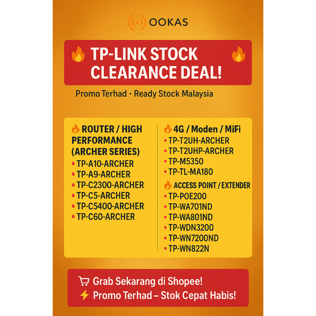 TP-LINK STOCK CLEARANCE (ROUTER/ACCESS POINT/MOBILE WIFI/MODEM ...