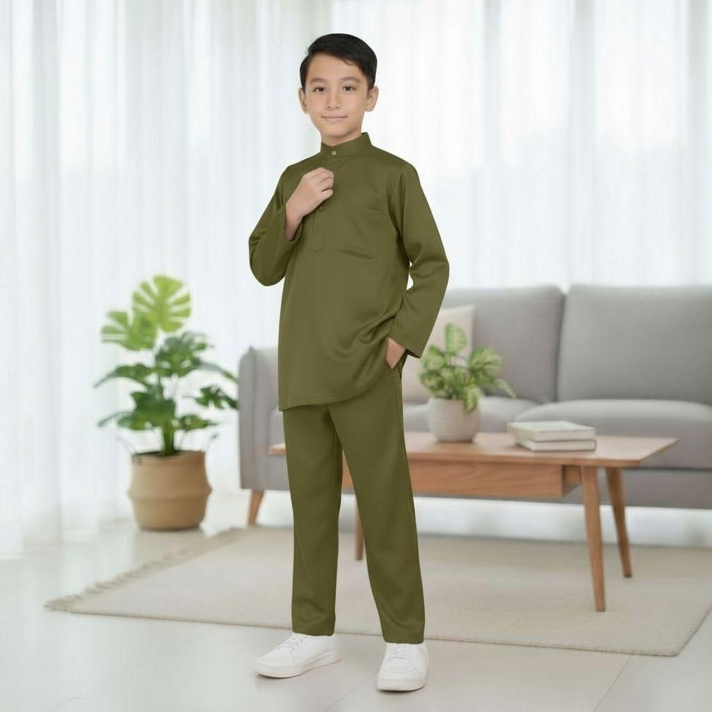Baju Malayu Budak Raya 2026 Pearl Skin Premium Soft Pakaian Budak ...