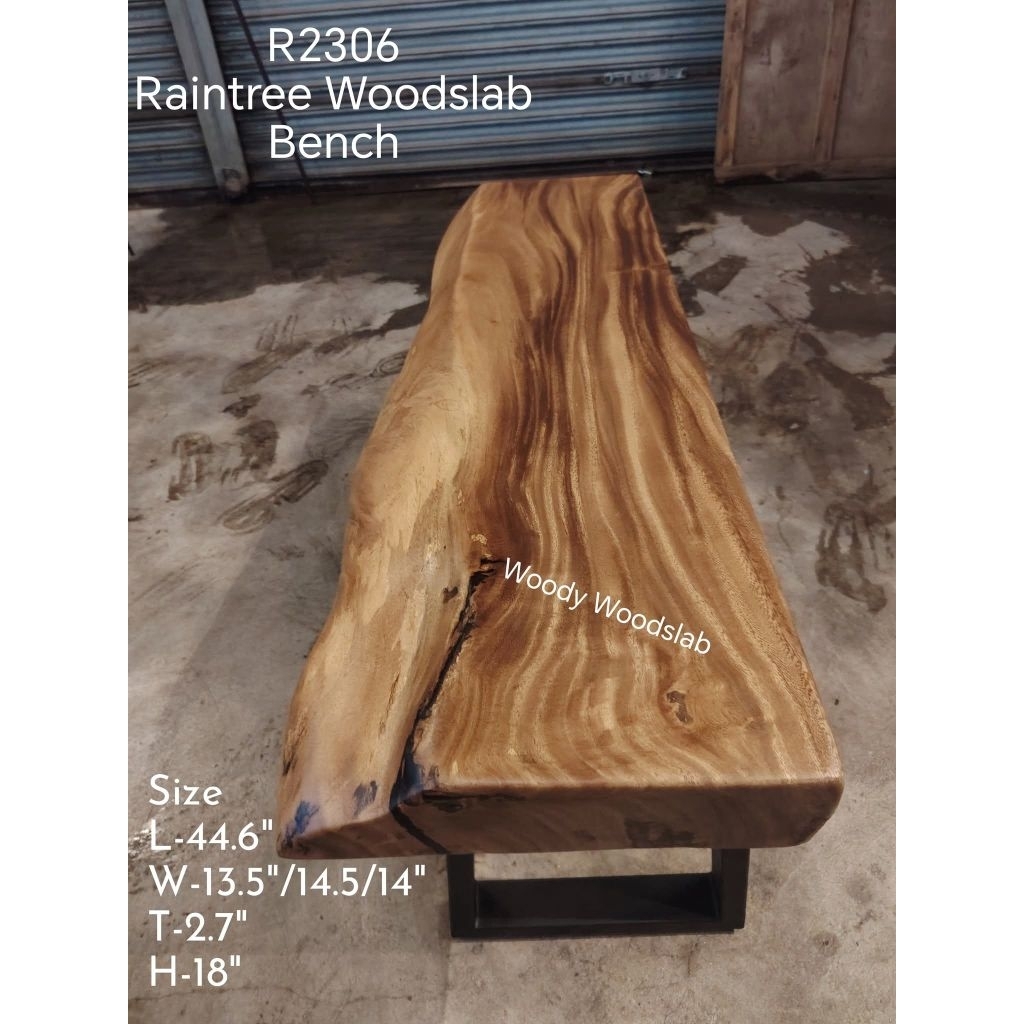 Raintree Woodslab 3.5'ft Entryway Bench Solid Woodslab | Shopee Malaysia