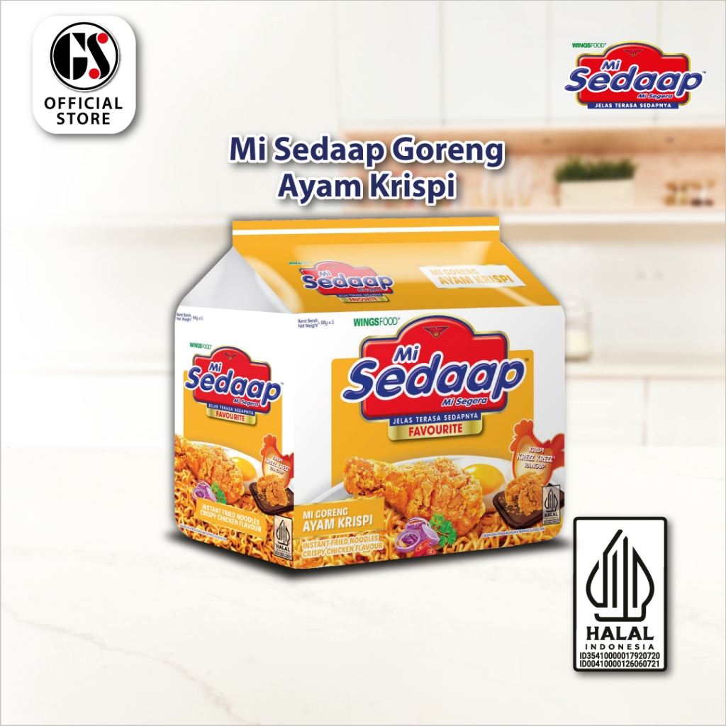 MI SEDAAP Goreng Ayam Krispi 88g x 5 Packs (Halal) | Shopee Malaysia