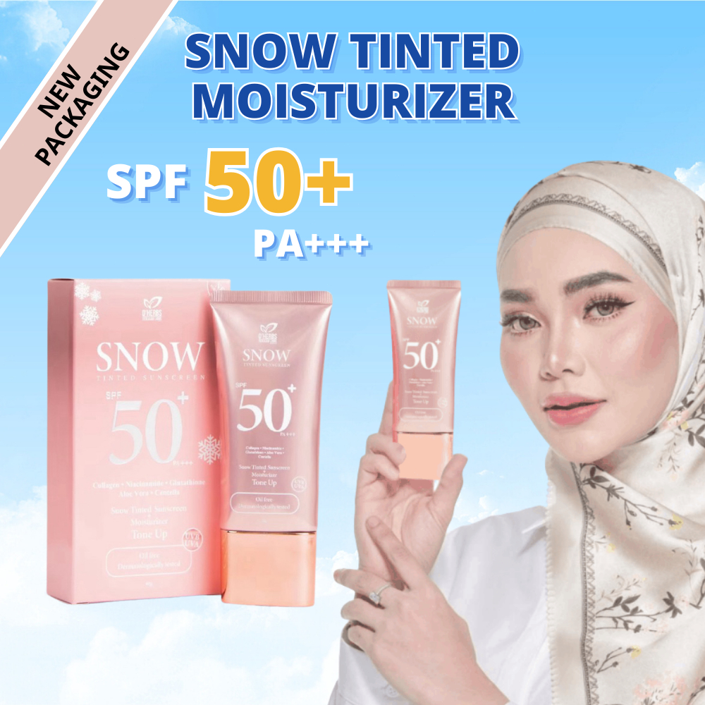 DHERBS Snow Tinted Moisturizing Sunscreen SPF 50+ UV Protection Non ...