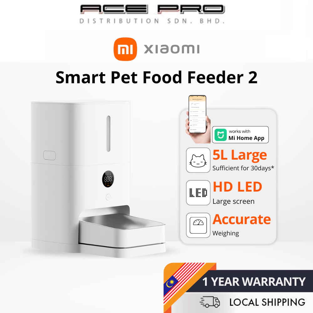 Xiaomi Smart Pet Food Feeder 2 | 5L Capacity | Works with Various Pet ...