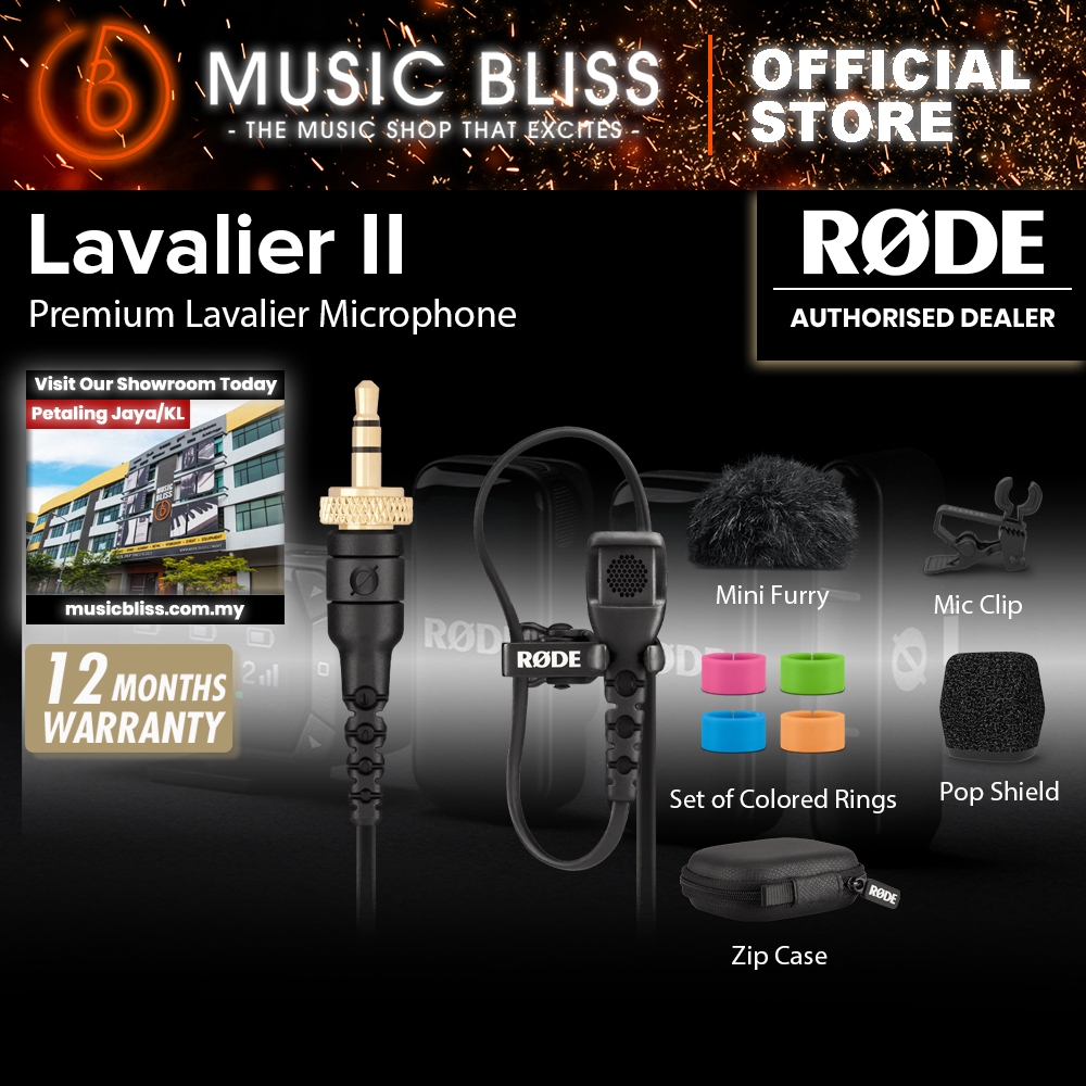 Rode Lavalier II Omnidirectional Lavalier Microphone - Black | Shopee ...