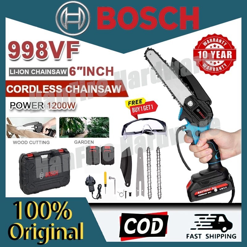 Bosch Electric Saw Tree Cutting Machine Chainsaw 6'' Cordless Chainsaw ...