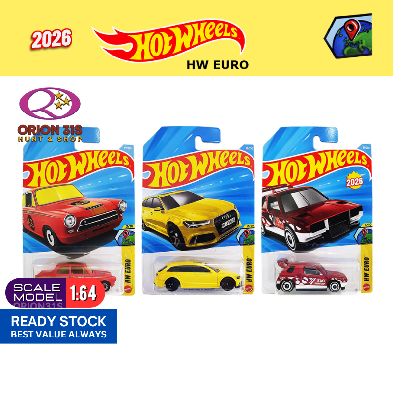 Hot Wheels 2026 HW Euro VW ID. Buzz Bomb/ '17 Audi RS 6 Avant/ Lotus ...
