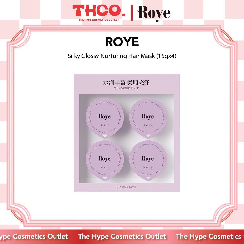 [THCO] ROYE Silky Glossy Nurturing Hair Mask (15gx4) 若也柔顺亮泽臻润发膜 (15gx4 ...