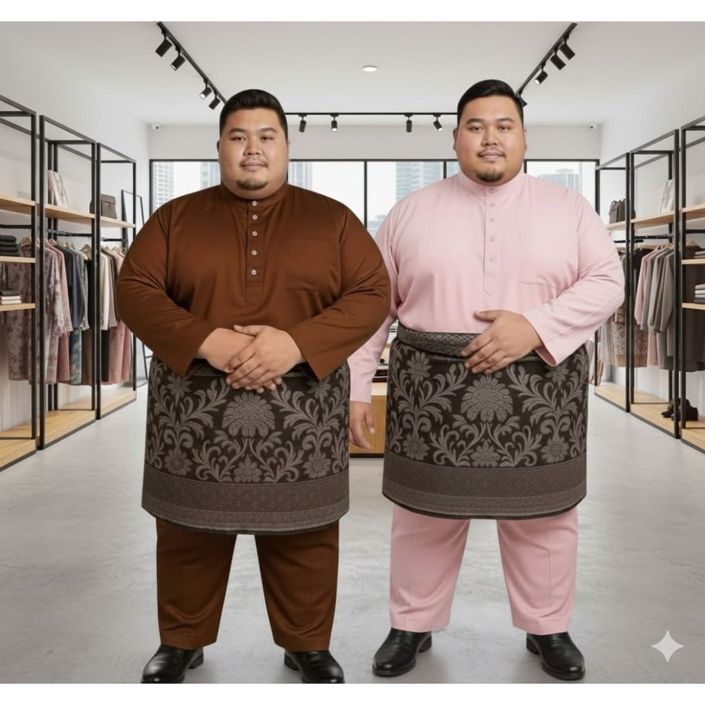 ★Plus Size Baju Malayu Set Lelaki Dewasa Good Quality Wanra Cantik Size ...