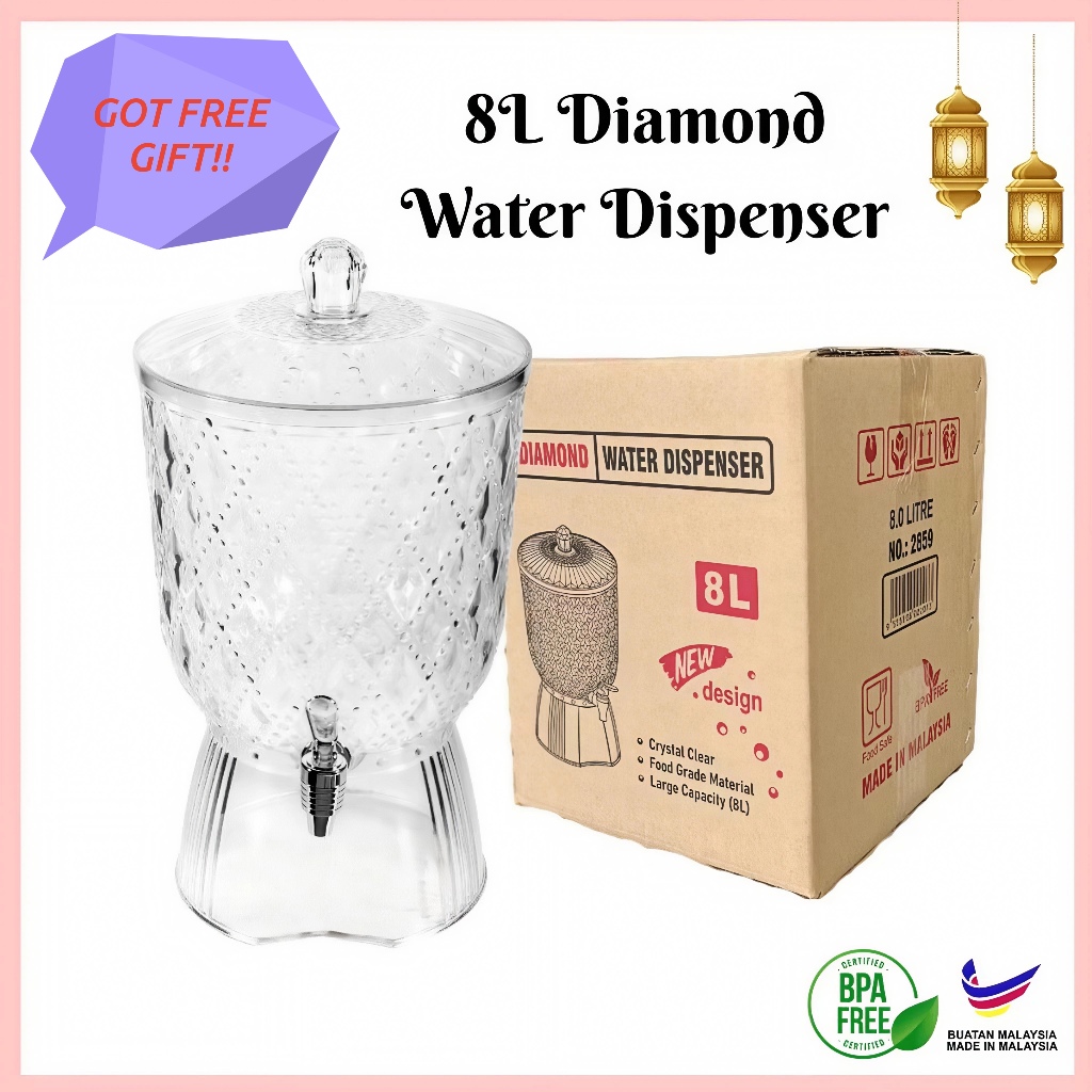 Water Dispenser Water Tong Crystal BPA FREE Food Grade PS Plastic Water ...