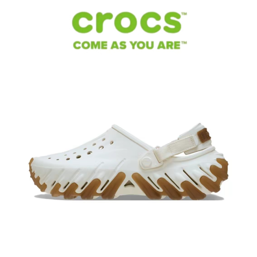 【Original Crocs】Crocs Echo Clog For Men And Women Chalk color sandals ...