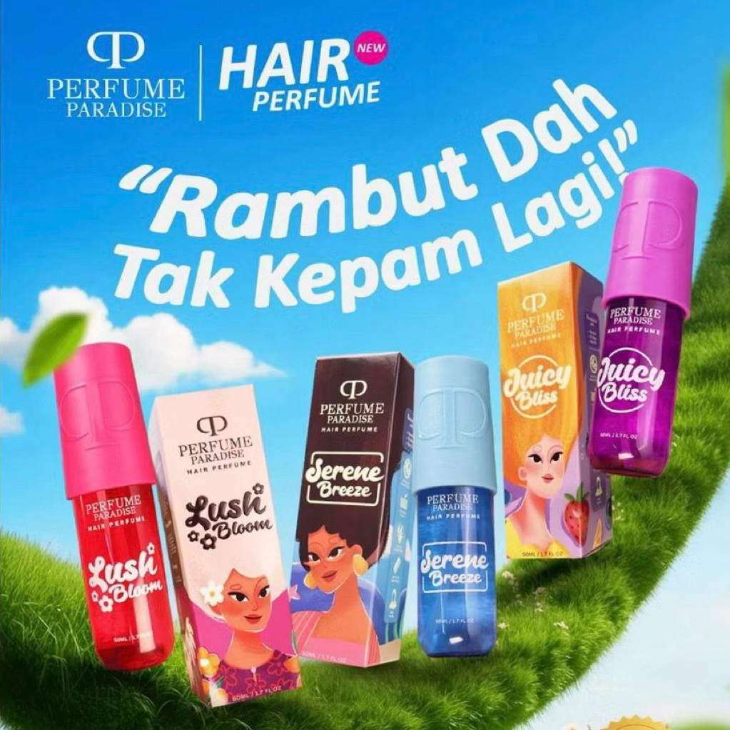PERFUME PARADISE Hair Perfume 50ml Hair Spray Mist Minyak Rambut ...