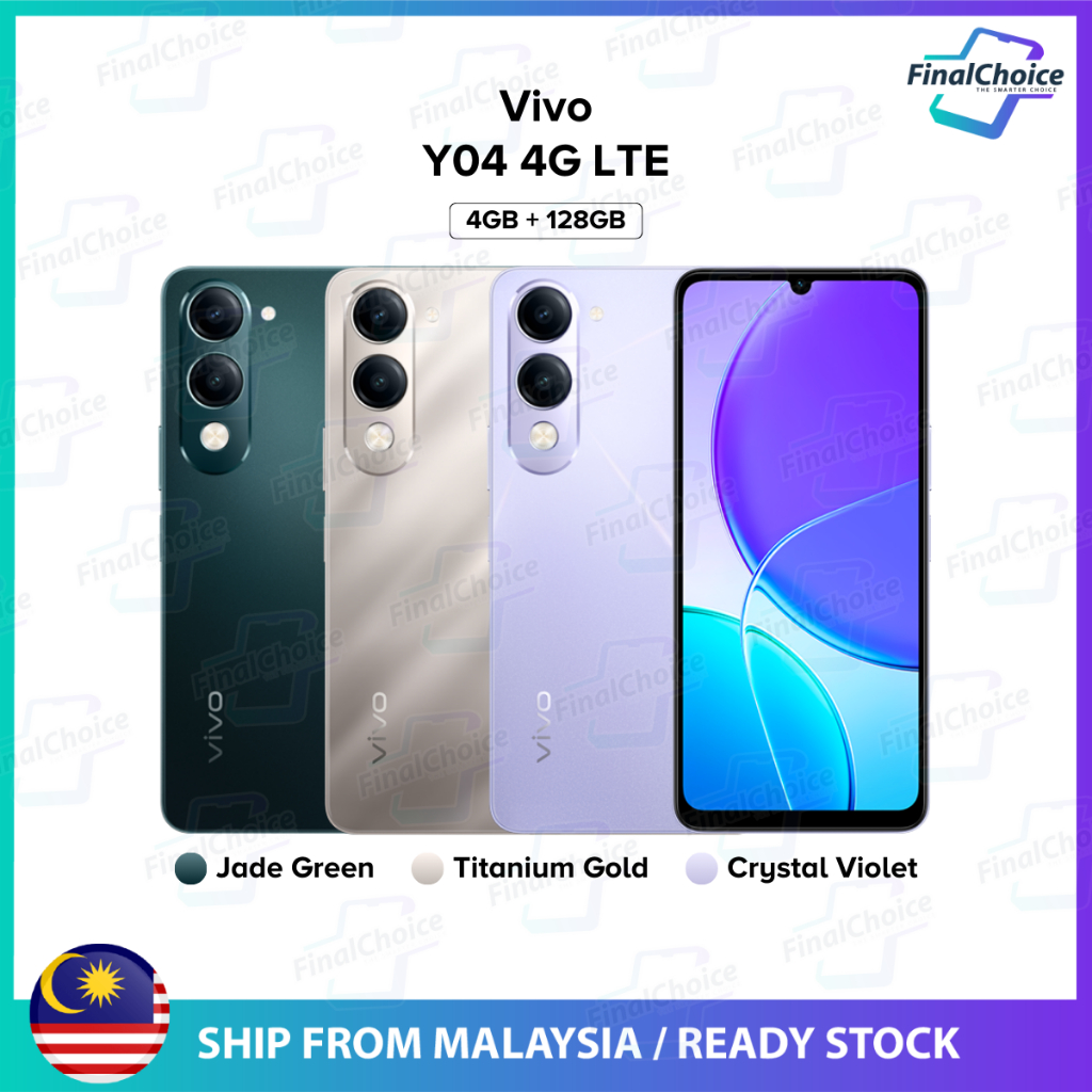 Vivo Y04 4G LTE/V2430 (4GB+128GB) Original Vivo Malaysia Warranty ...