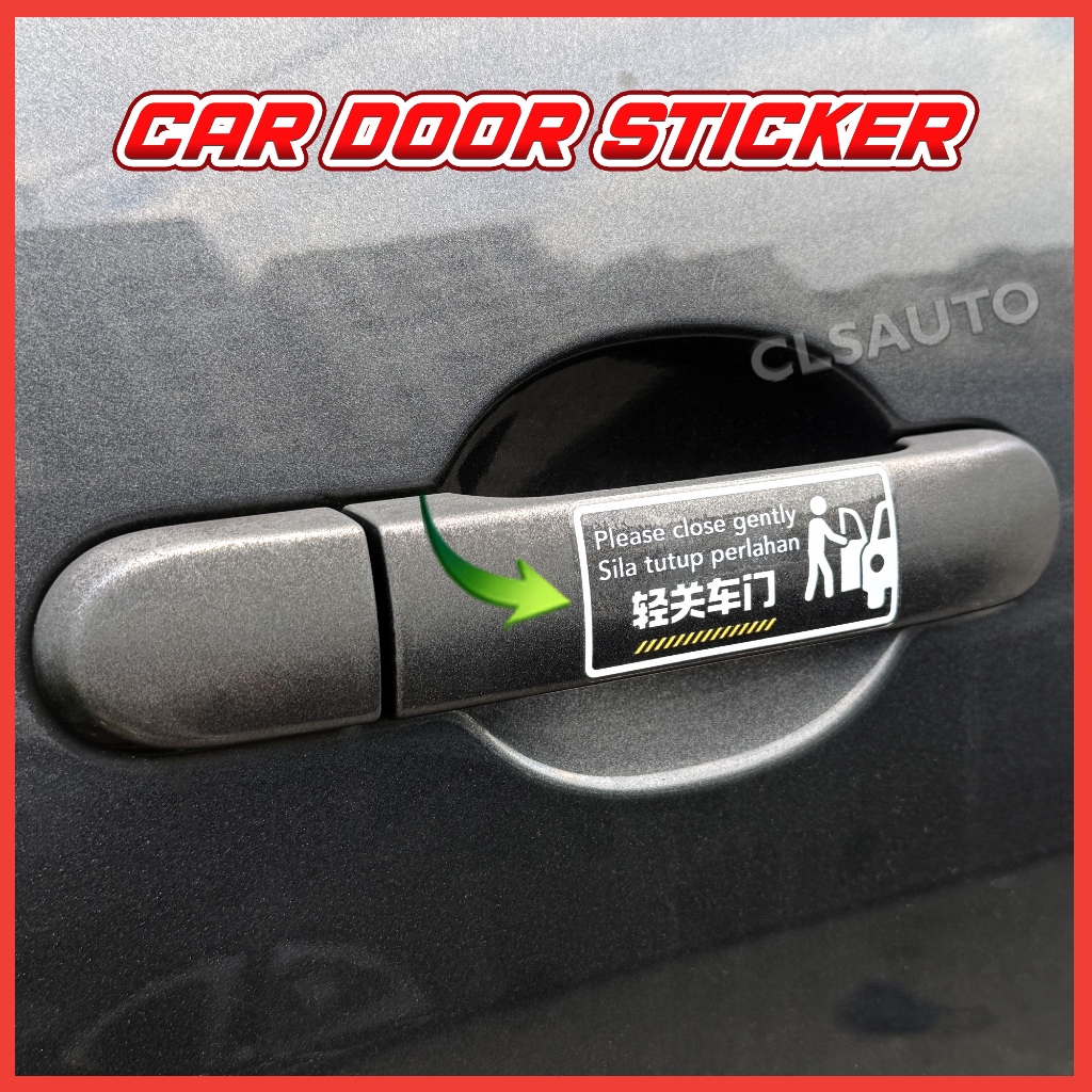 Do Not Slam Door Sticker [2pcs] for E-Hailing, Grab, Taxi, or Private ...