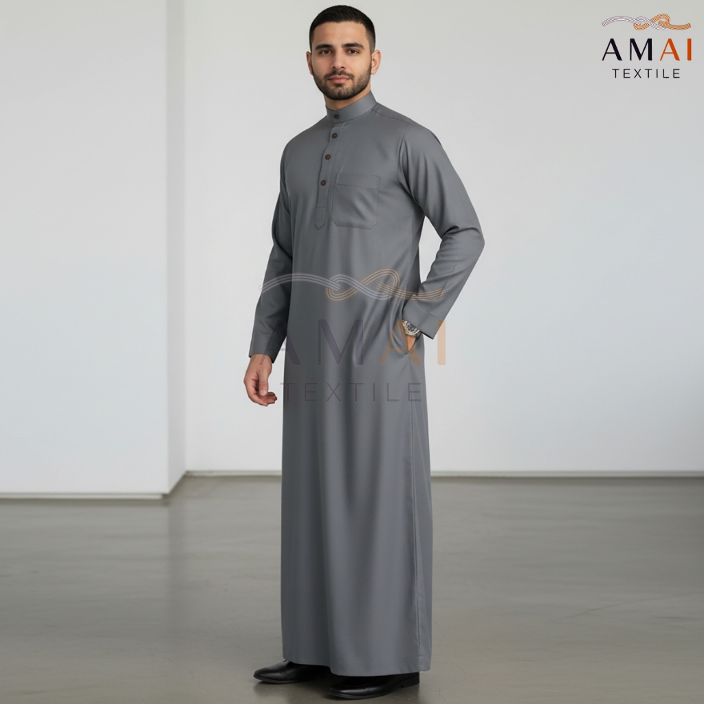 Jubah Lelaki Exclusive Collar Jubah Solat Raya Men Viral Jubah Long ...