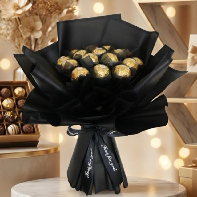💐Premium Bouquet💐 Surprise Gift Box with 16pcs Ferrero Chocolate ...