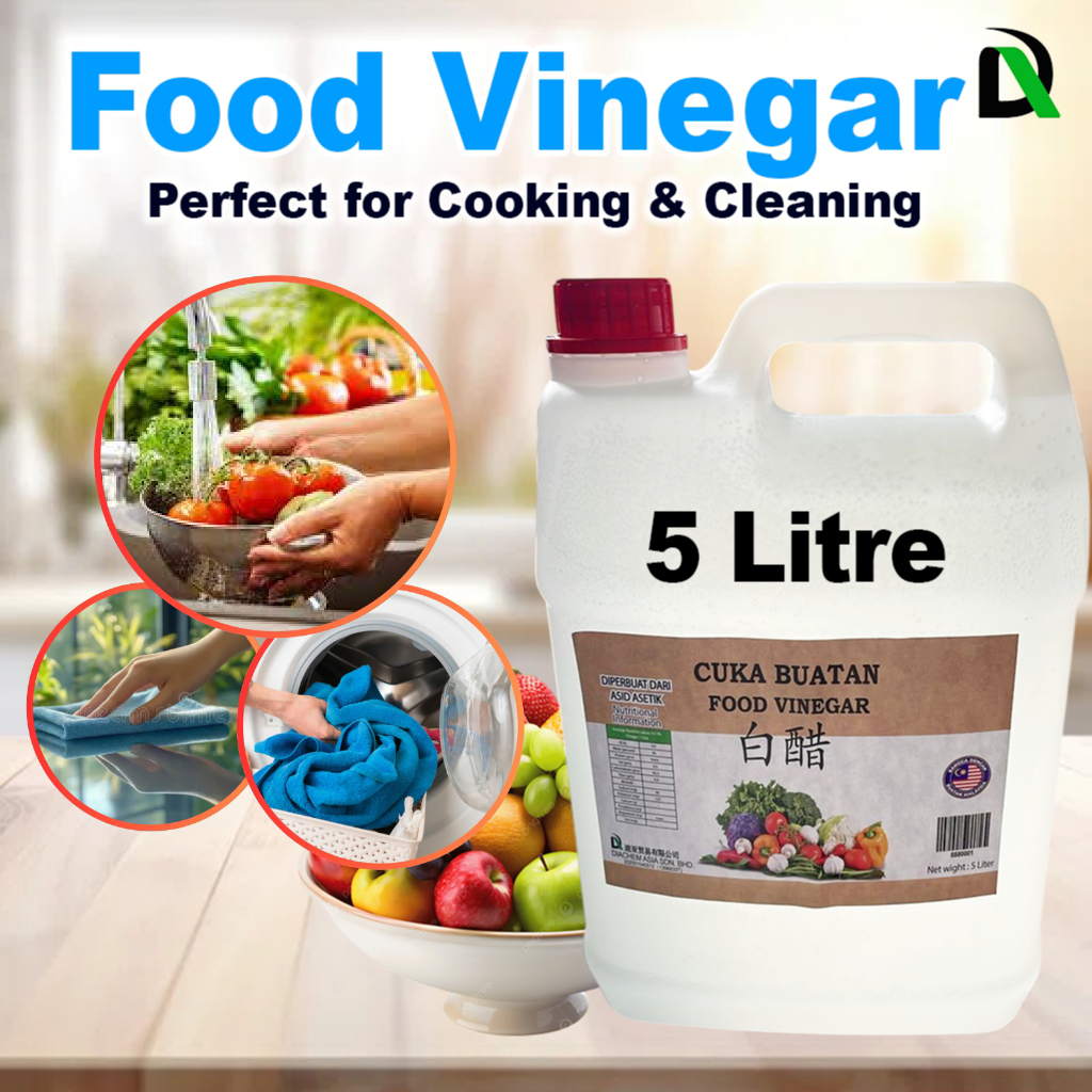 5L Food Vinegar / 白醋 / Cuka Buatan - for Cooking, Pickling, Cleaning ...