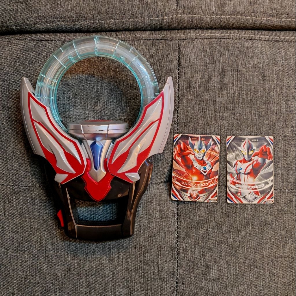 USED BANDAI SET DX Orb Ring + 2x DX Taro + Mebius Ultra Fusion Card ...