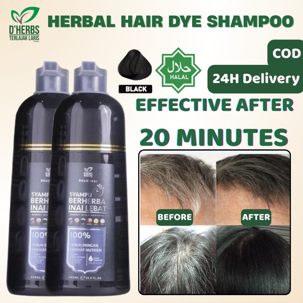 Dherbs Syampu Inai Rambut Halal Sah Solat Pewarna Rambut Tutup Uban ...