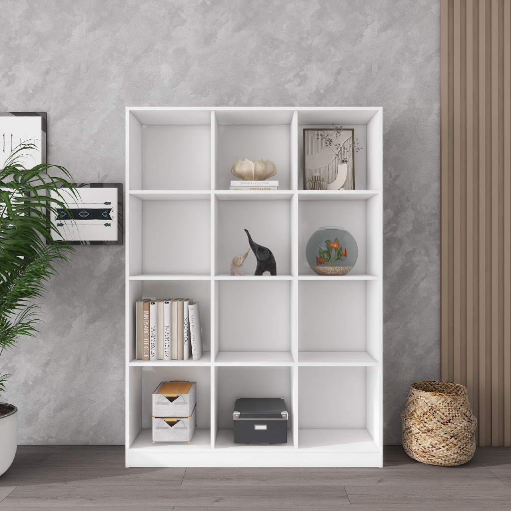 SKL Furniture 4 / 8 / 12 Cubes White Filing Cabinet /Bookshelf ...