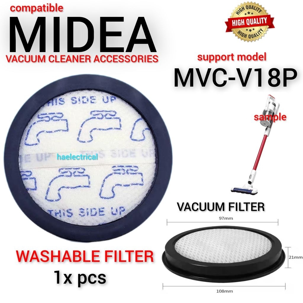 Midea vacuum cleaner accessories WASHABLE FILTER for MVC-V18P (1pcs ...