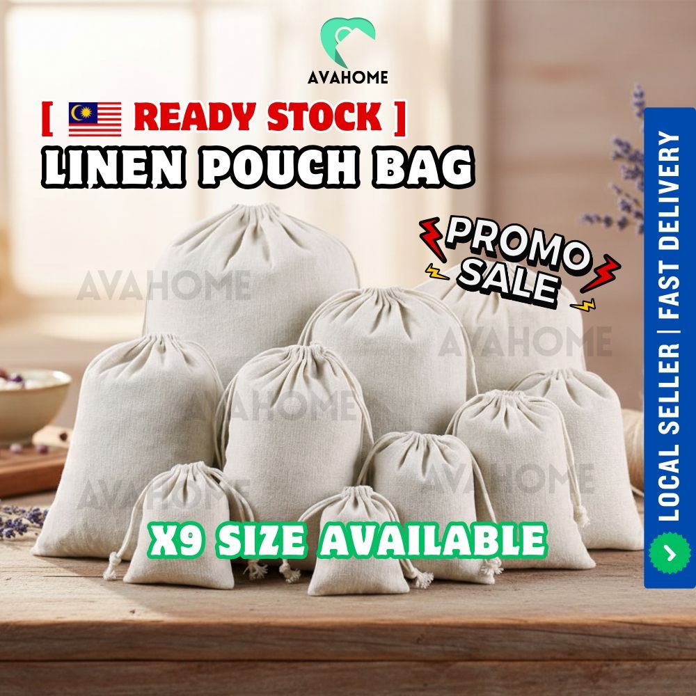 Avahome Pouch Bag Canvas Drawstring Gift and Doorgift Bag Goodies Bag ...