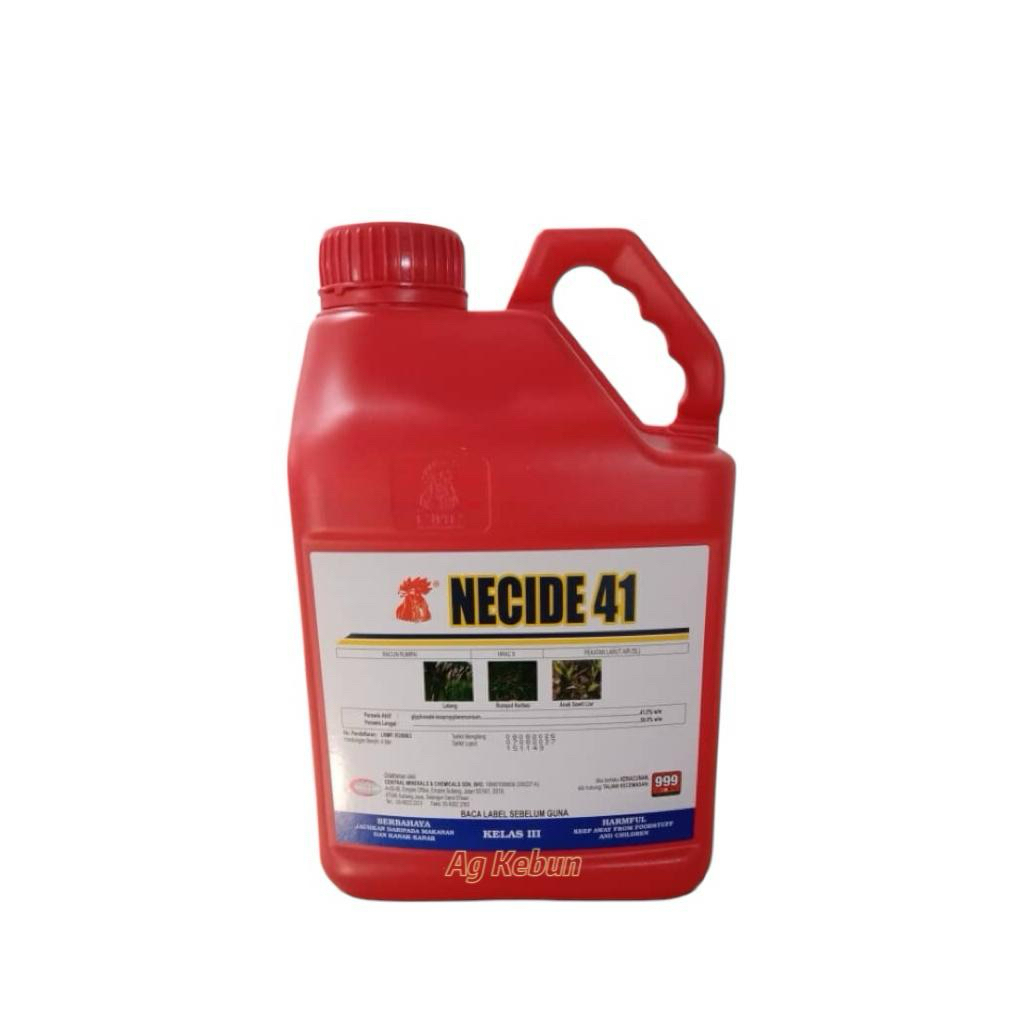 4L NECIDE 41 Glyphosate 41% Weed Killer Racun Rumpai sama Roundup ...